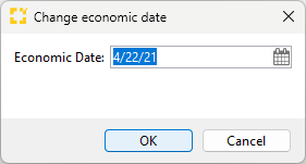 How can I change the economic date after issuing an invoice?