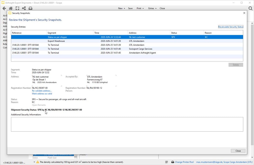 Air Freight Security