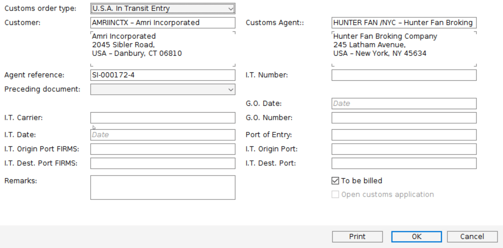 How do I add In-Transit details to a shipment (USA)?