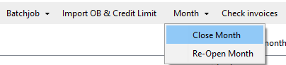 How does the month closing procedure work?