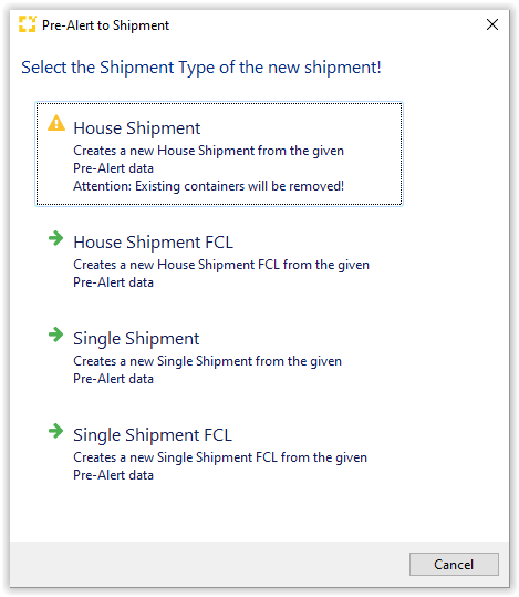 Pre-Alert (Scope Connect)