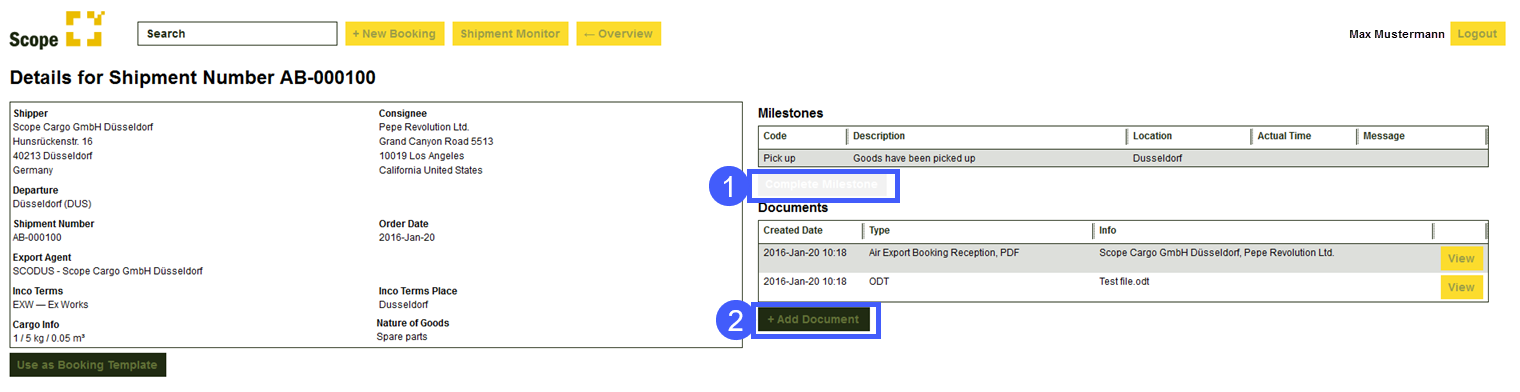 Login and data search (Scope Connect)