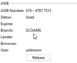 Why do I get an error message saying 'AWB number already used' or 'AWB ...