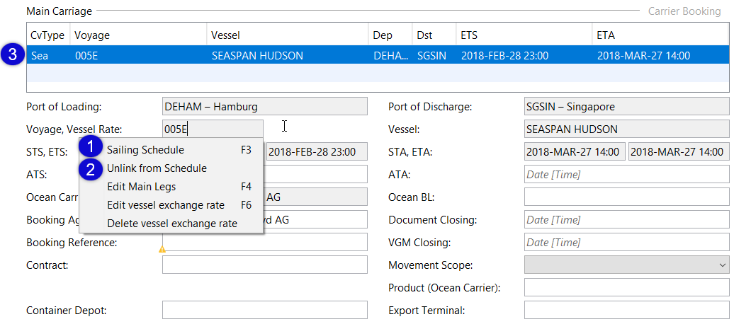 How can I find and edit Sailing Schedules in Scope?
