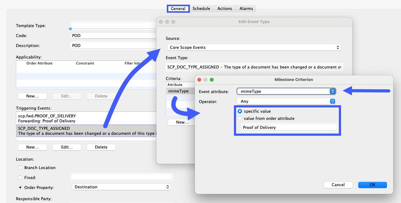 How to automatically complete order tracking milestones via documents