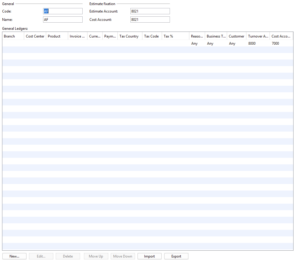 General Ledger Filter in Scope