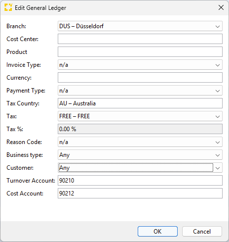 General Ledger Filter in Scope
