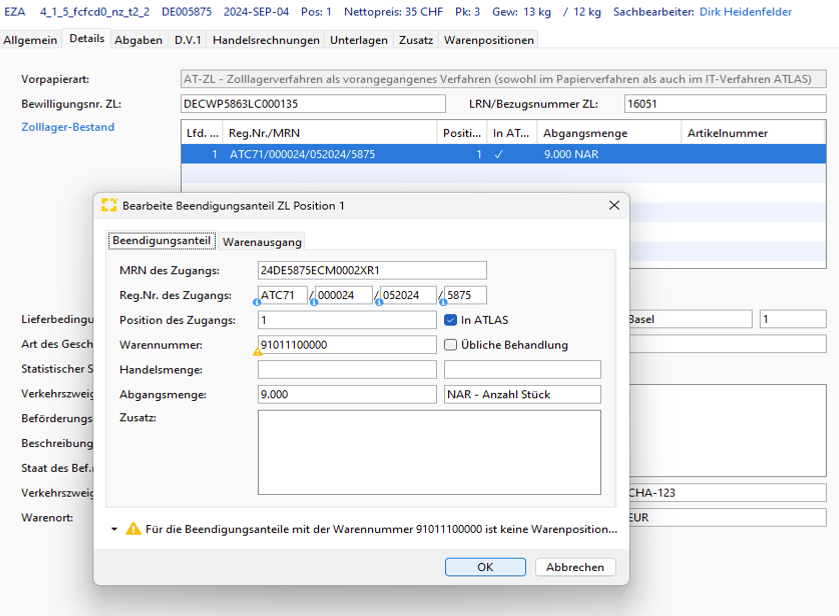 Seit dem Release-Wechsel auf ATLAS 10.1 im Oktober 2024: Die MRN als ...