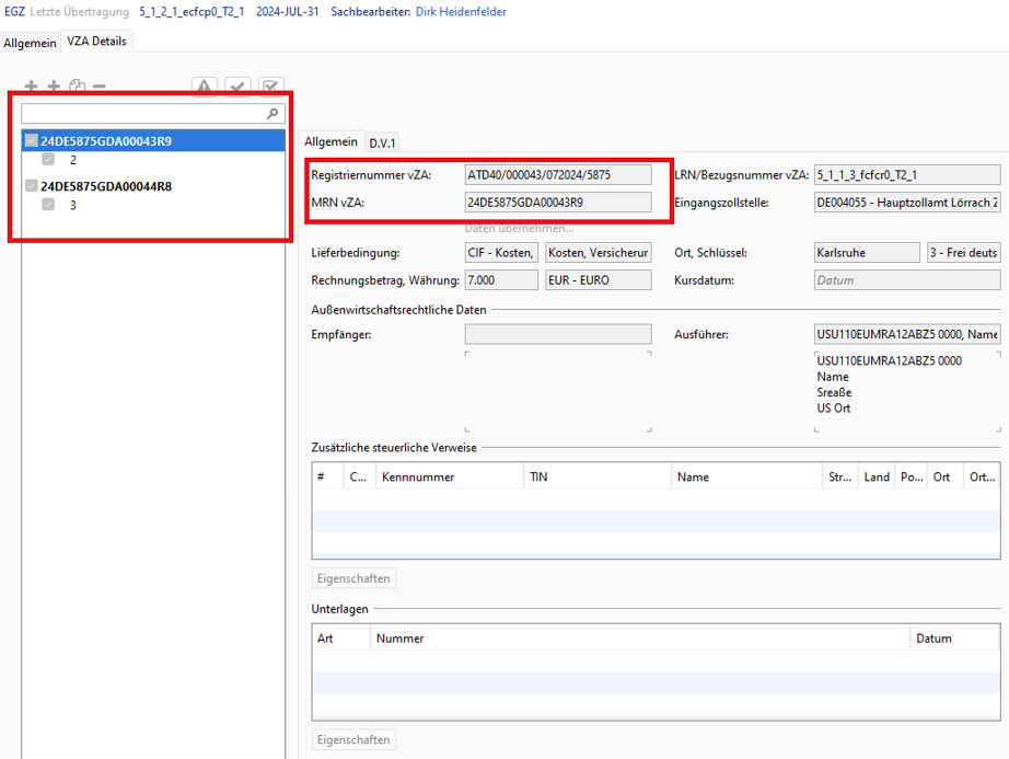 Seit dem Release-Wechsel auf ATLAS 10.1 im Oktober 2024: Die MRN als ...