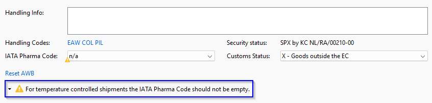 How to generate Air Waybills for Temperature-Controlled Shipments