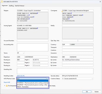 How to generate Air Waybills for Temperature-Controlled Shipments