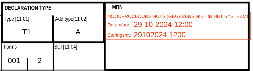 Hoe werkt de noodprocedure in NCTS5/DVA?