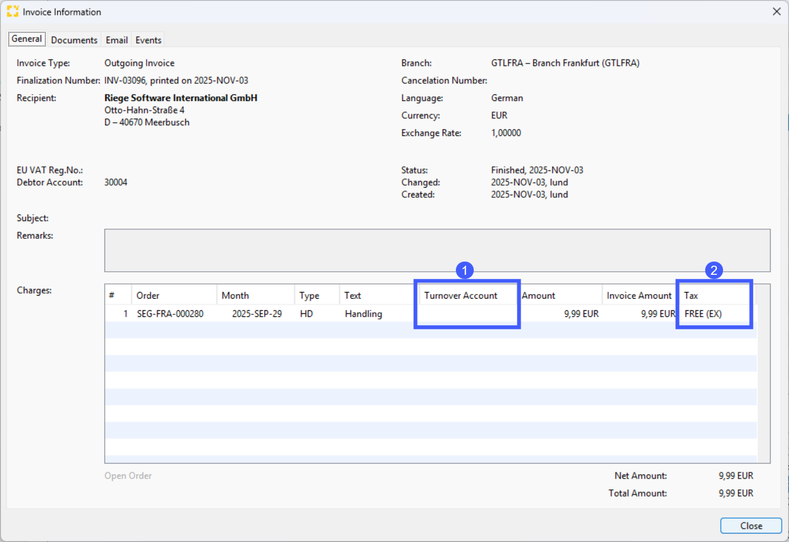 Missing General Ledger in the Accounting module to transfer Batch-Jobs